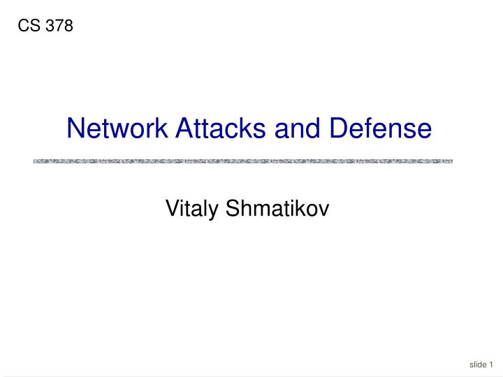 PPT - Network Attacks and Defense PowerPoint Presentation, free ...