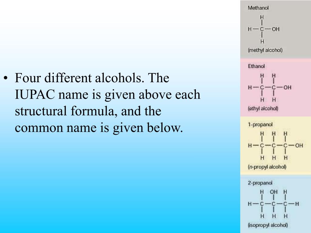 PPT - FOCUS ON ALCOHOLS -OH functional group -nomenclature of alcohols ...
