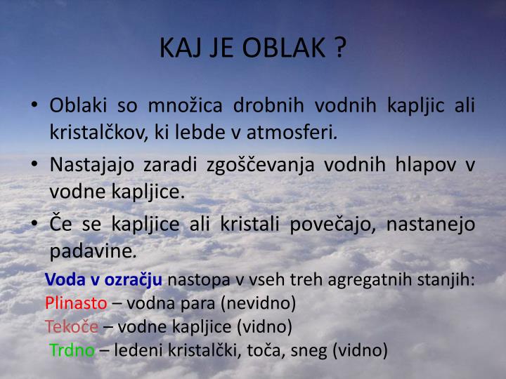 PPT - OBLAKI PowerPoint Presentation - ID:3381328