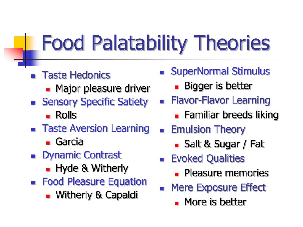 PPT - Sensory Physiology Approach to Developing Tasty & Healthy Foods ...