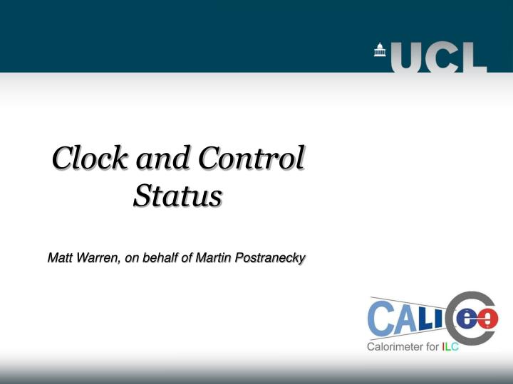 PPT - Clock and Control Status PowerPoint Presentation, free download ...
