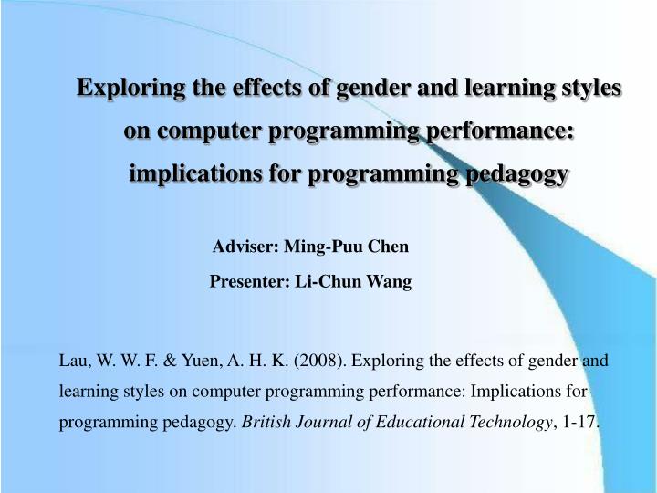 PPT - Adviser: Ming-Puu Chen Presenter: Li-Chun Wang PowerPoint ...