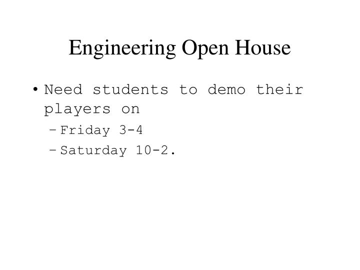 PPT - Engineering Open House PowerPoint Presentation, free download ...