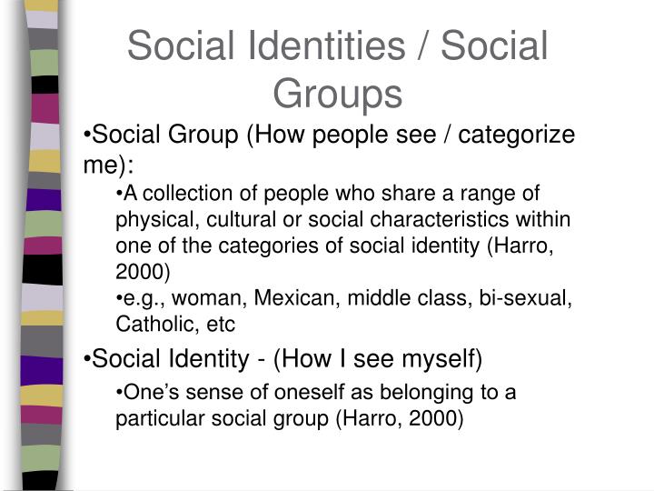 PPT - Personal/Social Identity Development: Who am I? Who are my people ...