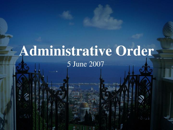 PPT - Administrative Order PowerPoint Presentation, free download - ID ...