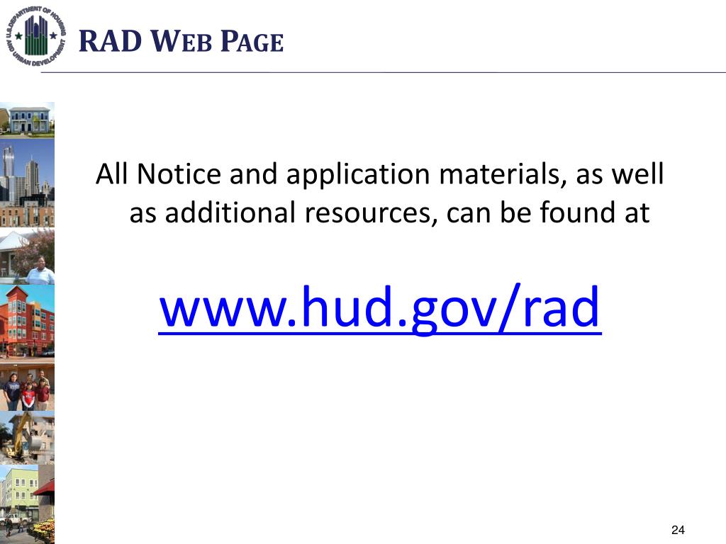 PPT - HUD Notice Rental Assistance Demonstration (RAD) – PowerPoint ...