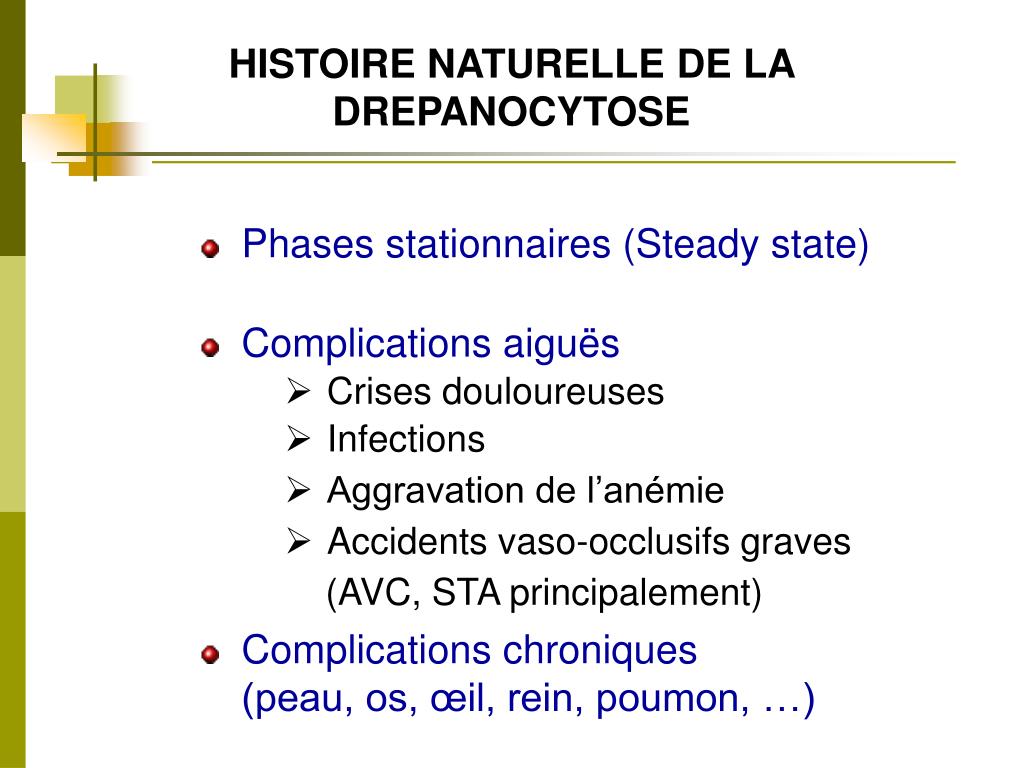 PPT - Problèmes cliniques émergents chez l’adulte drépanocytaire ...