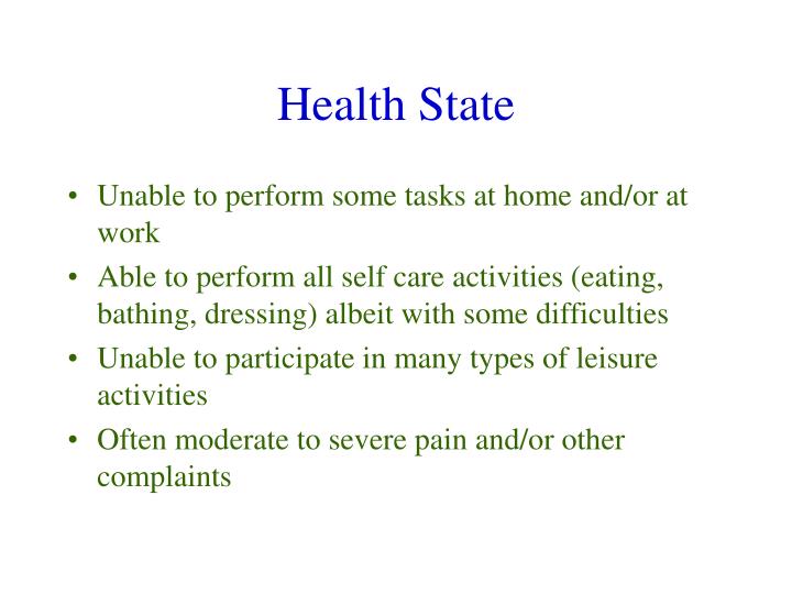 PPT - Health State PowerPoint Presentation, free download - ID:3383199