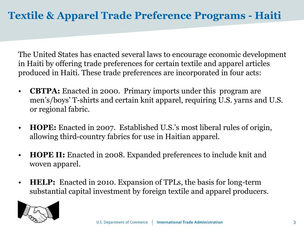 PPT - How to Get Duty-Free Treatment for Haitian Textiles and Apparel ...