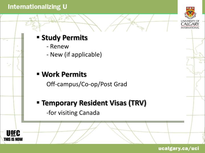 PPT - Study Permits - Renew - New (if applicable) Work Permits Off ...