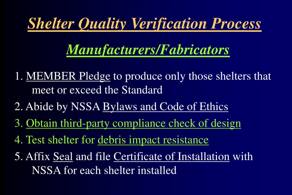 PPT - Quality Control in the Storm Shelter Industry PowerPoint ...
