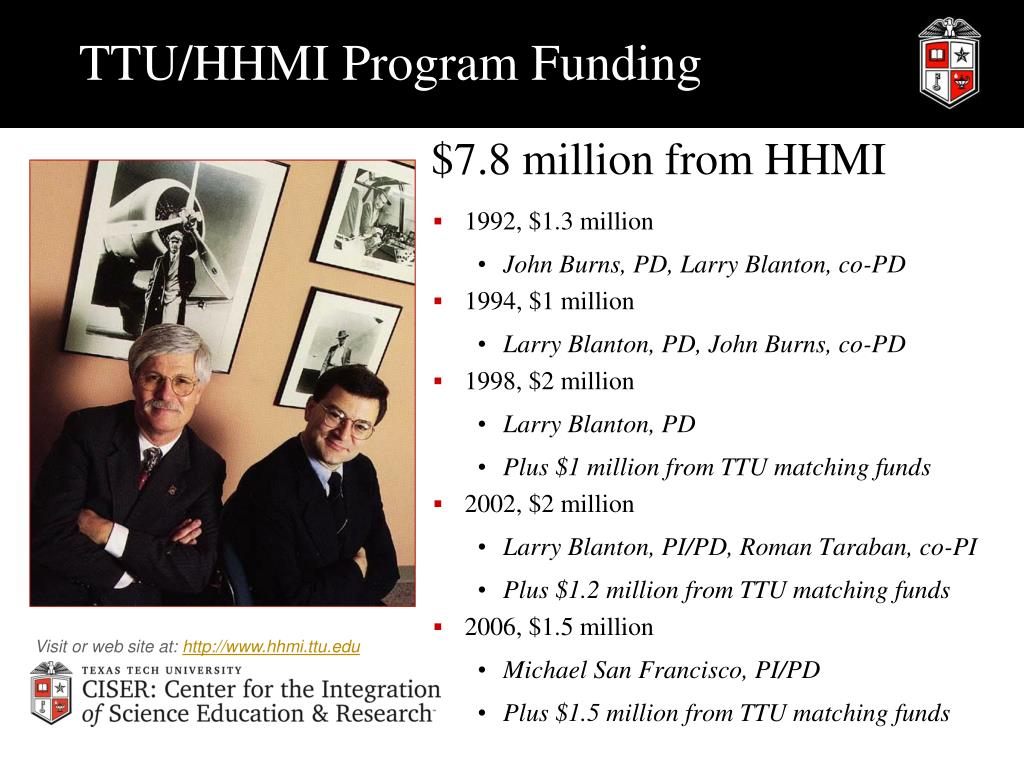 PPT - The TTU/Howard Hughes Medical Institute Undergraduate Science ...