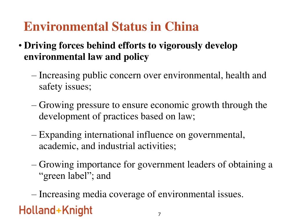 PPT - China’s Emerging Environmental Law in the Global Perspectives ...