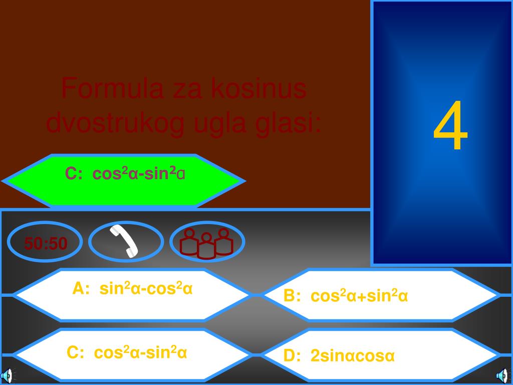 PPT - KVIZ TRIGONOMETRIJA DRUGI RAZRED PowerPoint Presentation, free ...
