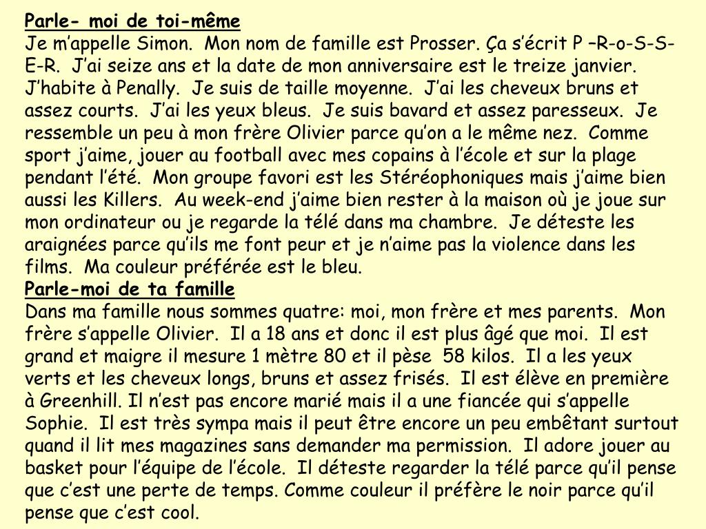 PPT - Parle- moi de toi-même PowerPoint Presentation, free download ... PPT - Parle- moi de toi-même PowerPoint Presentation, free download ...