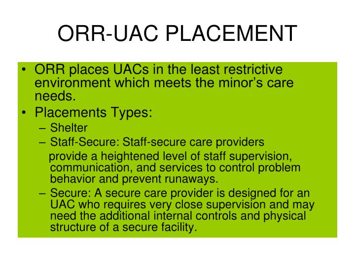PPT - OFFICE OF REFUGEE RESETTLEMENT DIVISION OF UNACCOMPANIED CHILDREN ...