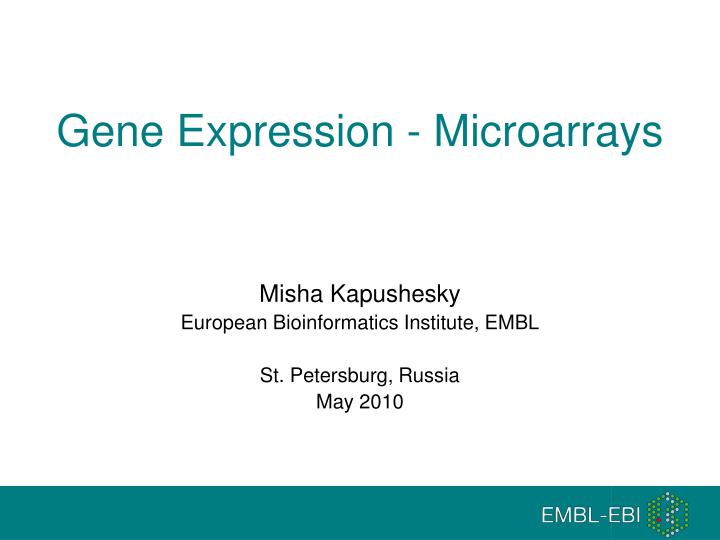 PPT - Gene Expression - Microarrays PowerPoint Presentation, free ...