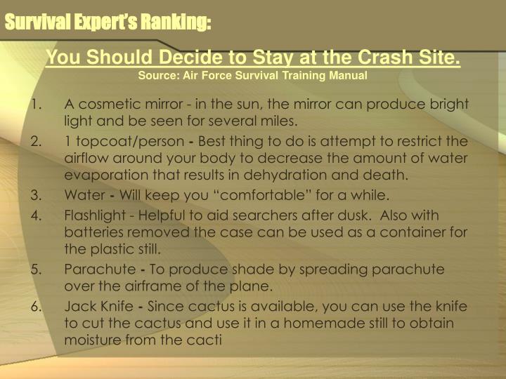 PPT - Survival Expert’s Ranking: PowerPoint Presentation, free download ...