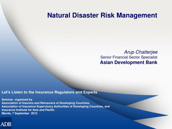 PPT - Natural Disaster Risk Management PowerPoint Presentation, free ...