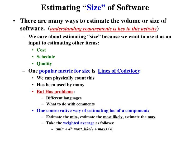 PPT - Estimating “ Size” of Software PowerPoint Presentation, free ...