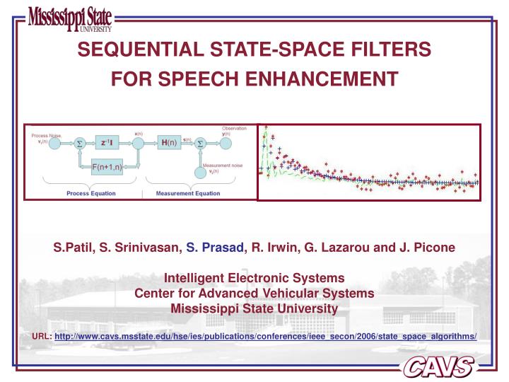 PPT - SEQUENTIAL STATE-SPACE FILTERS FOR SPEECH ENHANCEMENT PowerPoint ...