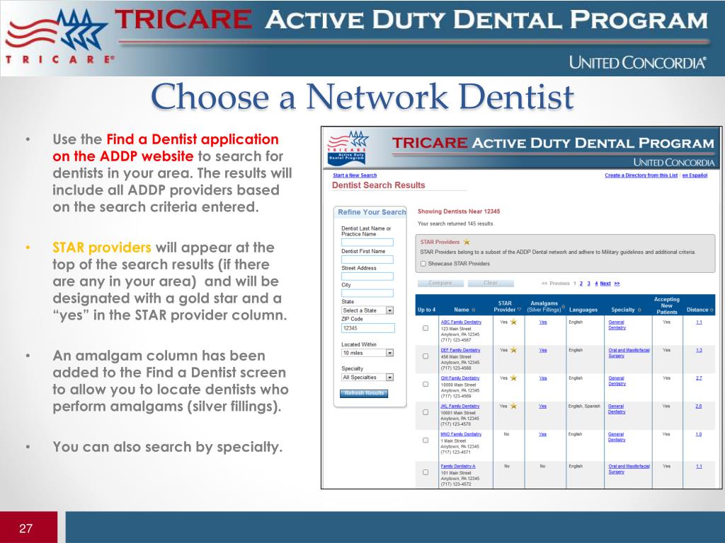 PPT - Remote Active Duty Service Members TRICARE Active Duty Dental ...