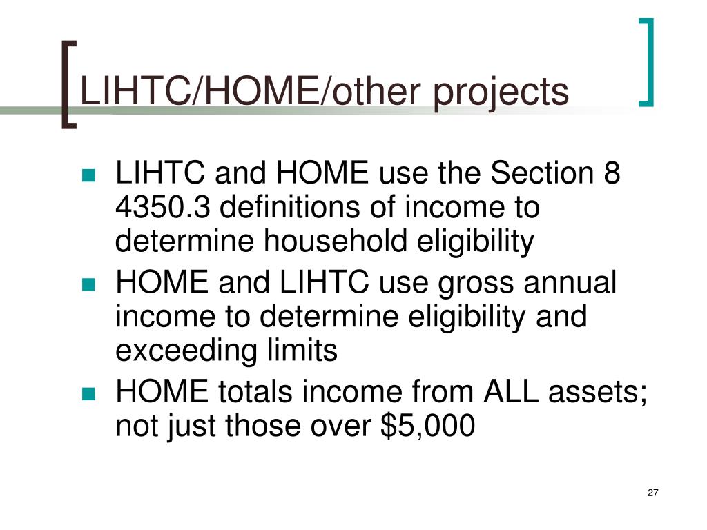 PPT - HOME Multi Family HOME/LIHTC TRAINING PowerPoint Presentation ...