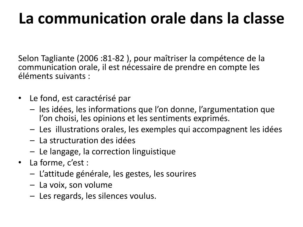 PPT - Favoriser la Communication Orale dans la Classe de FLE Ratna ...