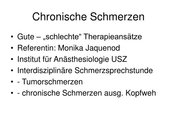 PPT - Chronische Schmerzen PowerPoint Presentation - ID:3388344