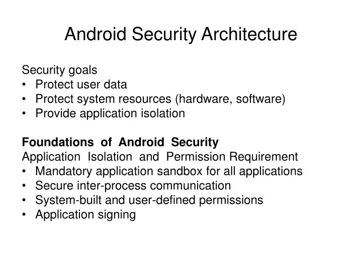 PPT - Android Security Architecture PowerPoint Presentation, free ...
