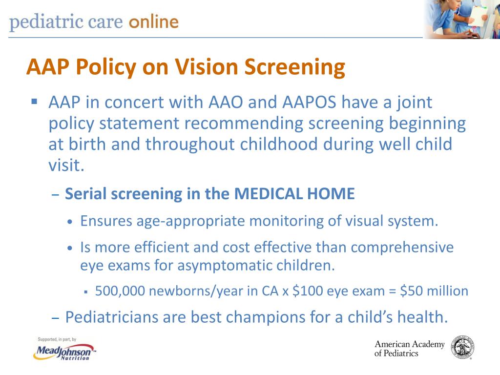 PPT - Pediatric Vision Screening David Granet, MD, FAAP Chair, AAP ...