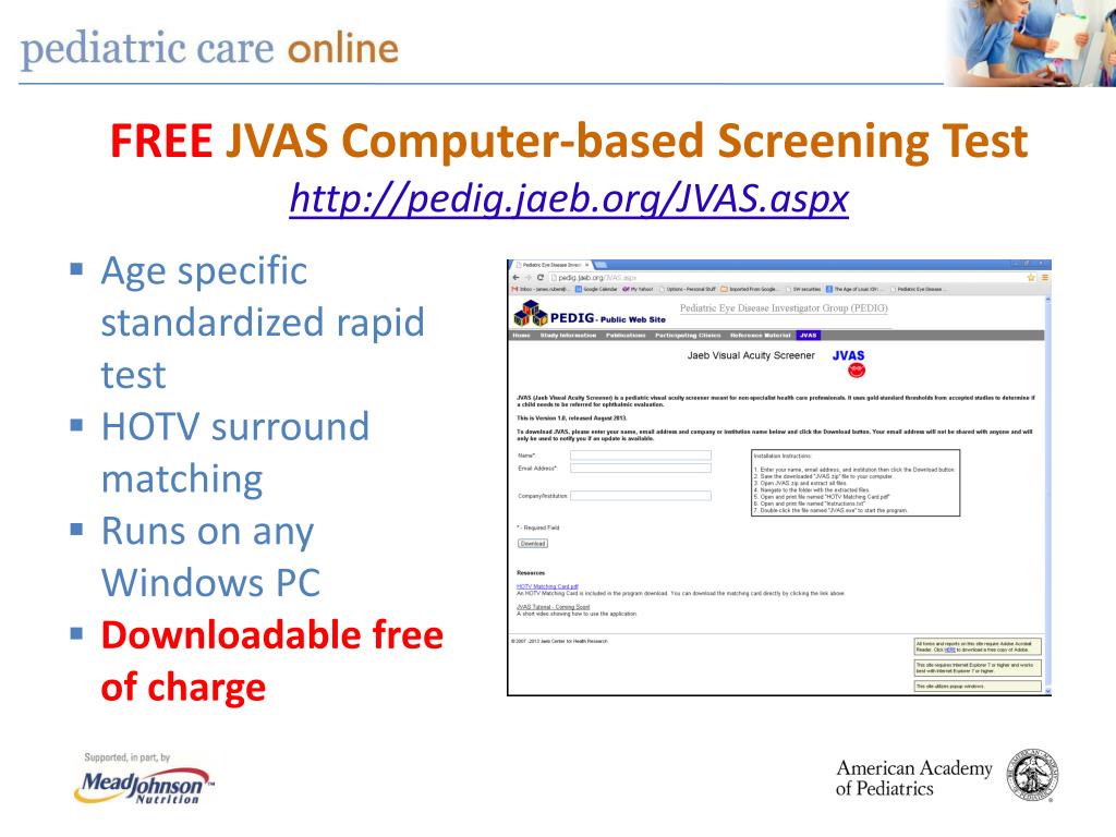PPT - Pediatric Vision Screening David Granet, MD, FAAP Chair, AAP ...