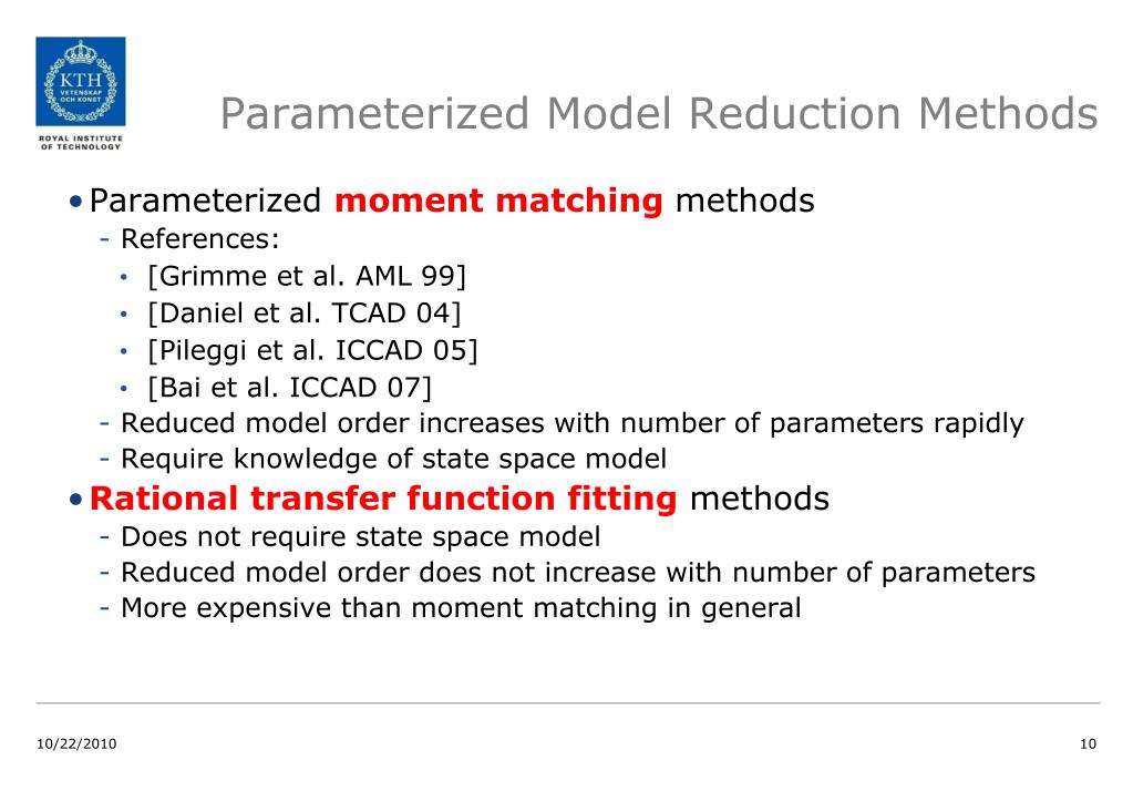 Ppt Parameterized Model Order Reduction Via Quasi Convex Optimization Powerpoint Presentation