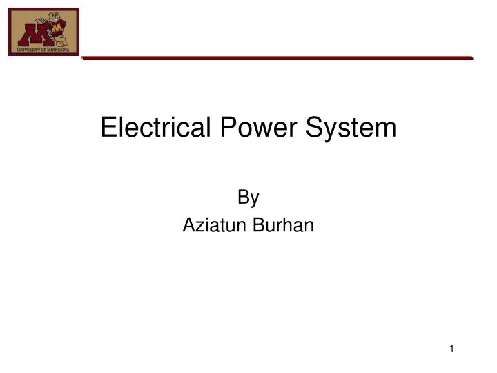 PPT - Electrical Power System PowerPoint Presentation, free download ...