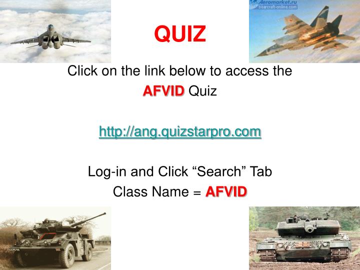 PPT - Armed Forces Vehicle Identification (AFVID) PowerPoint ...