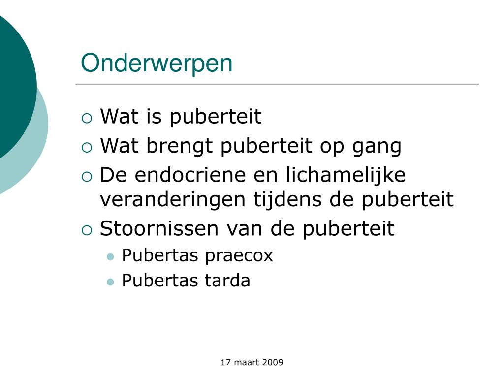 PPT - Puberteit van de vrouw Fysiologie en stoornissen PowerPoint ...