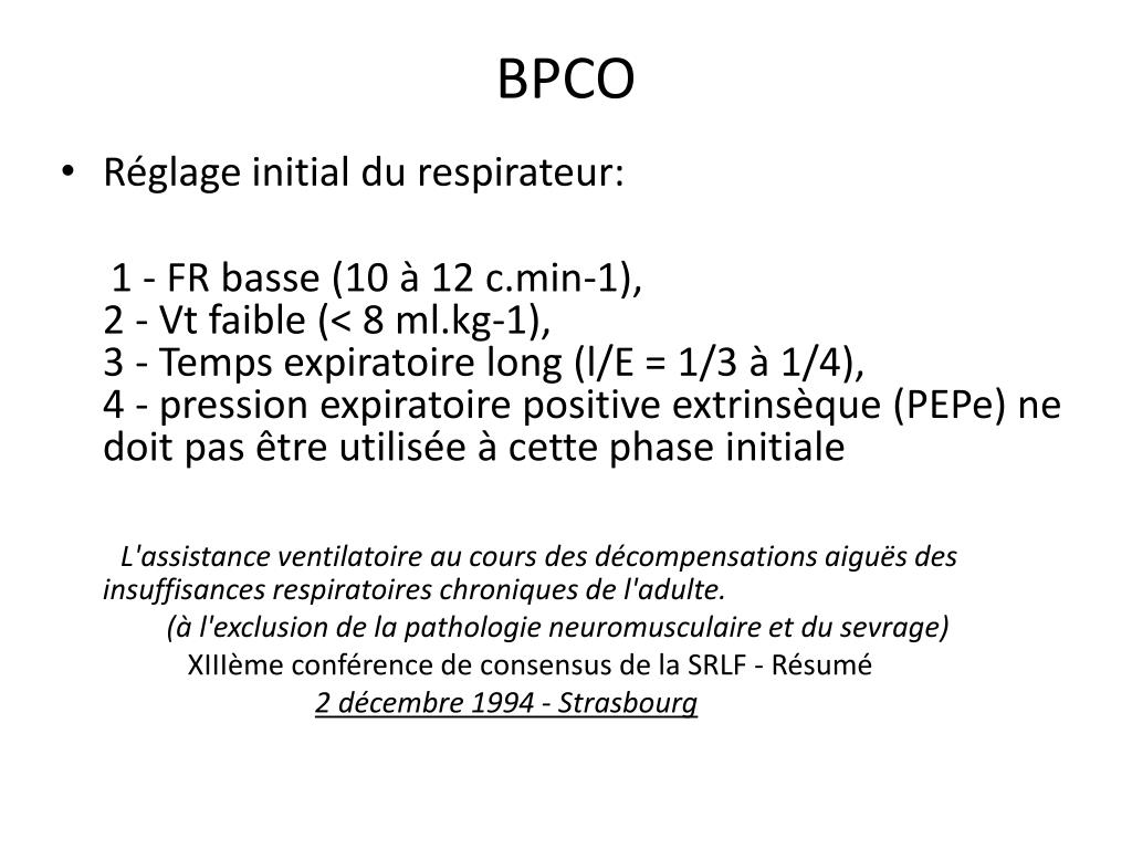 PPT - VENTILATION MECANIQUE DE L’ AAG ET DU BPCO PowerPoint ...