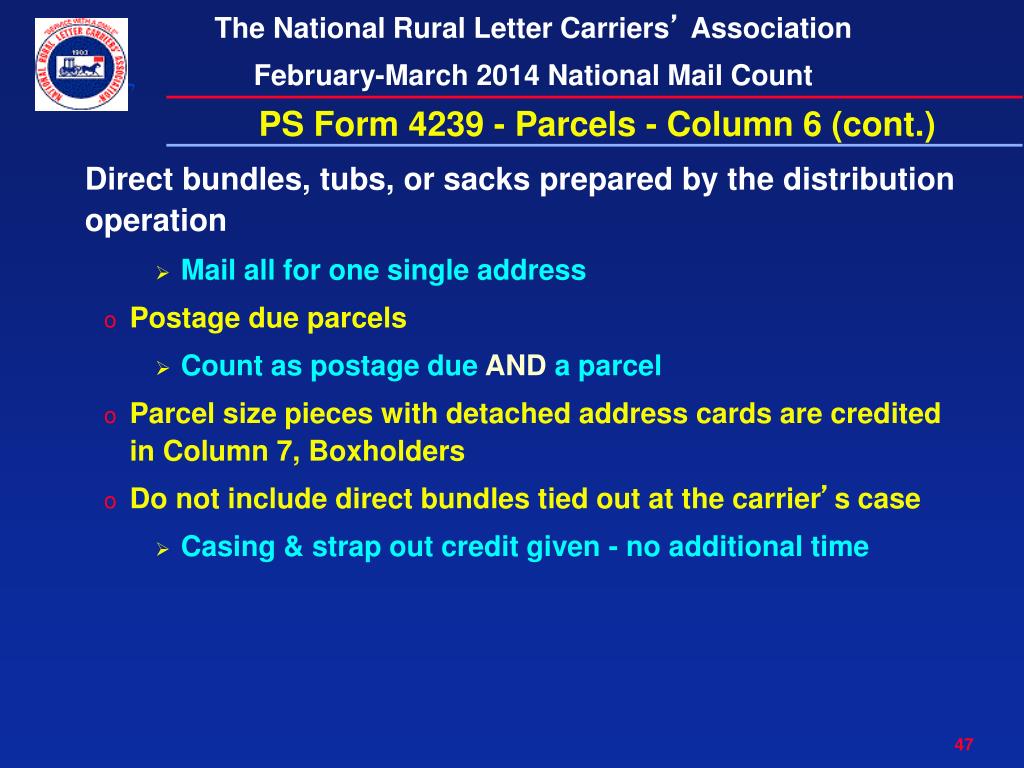 PPT - NATIONAL RURAL LETTER CARRIERS ’ ASSOCIATION February-March 2014 ...
