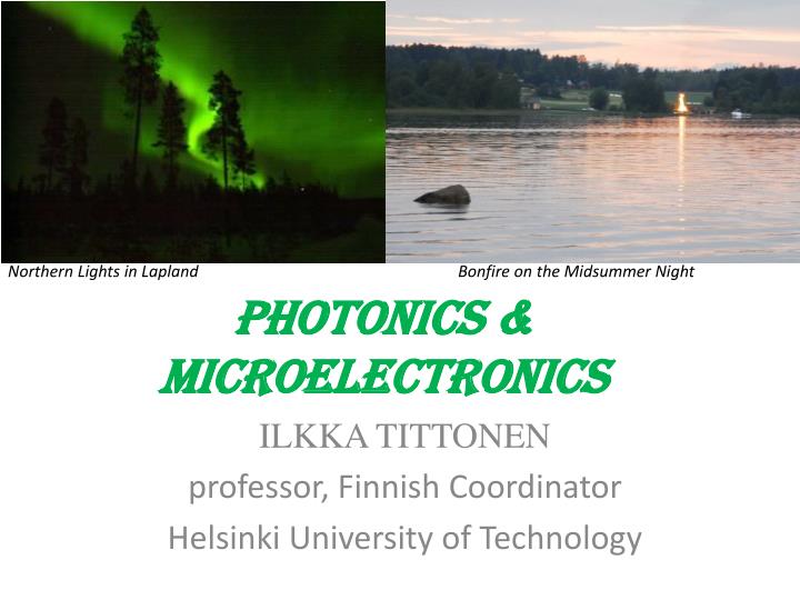 PPT - Photonics & MICROELECTRONICS PowerPoint Presentation, free ...