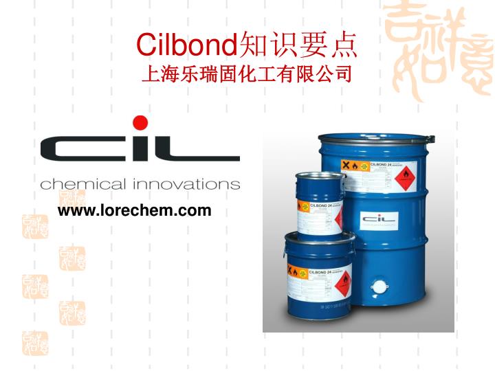 PPT - Cilbond 知识要点 上海乐瑞固化工有限公司 PowerPoint Presentation - ID:3393387