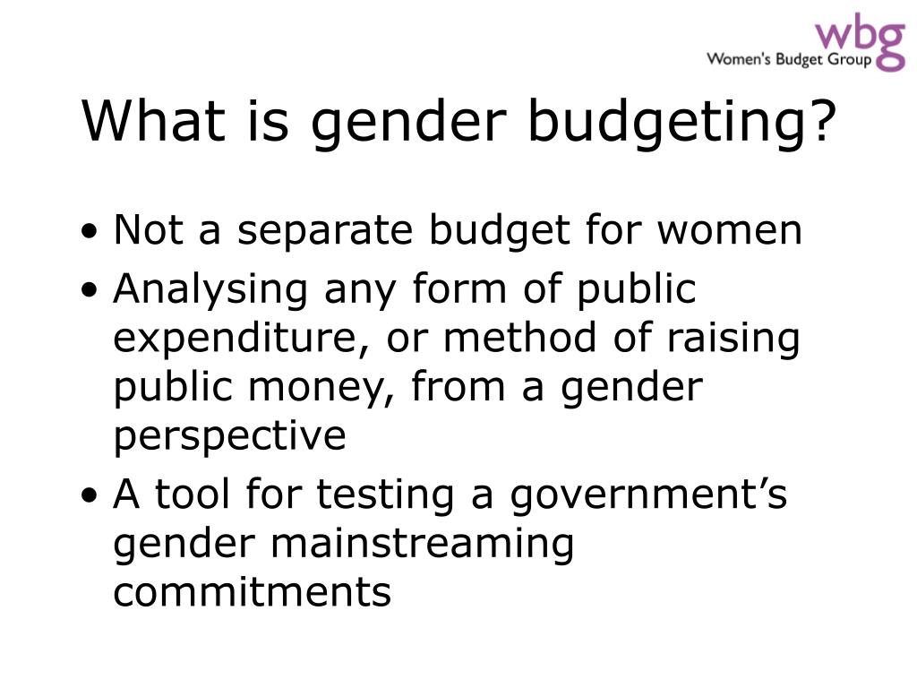 PPT - An Introduction to Gender Budgeting and the Experience of the UK ...