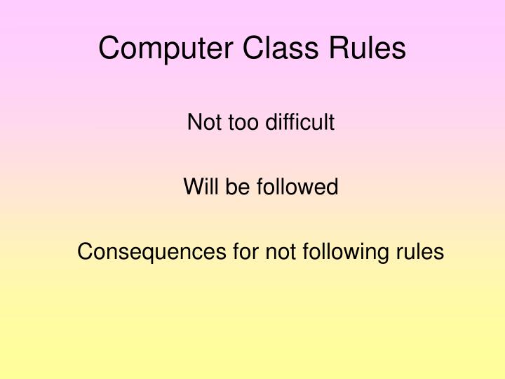 PPT - Welcome to Computer Class PowerPoint Presentation - ID:3393622