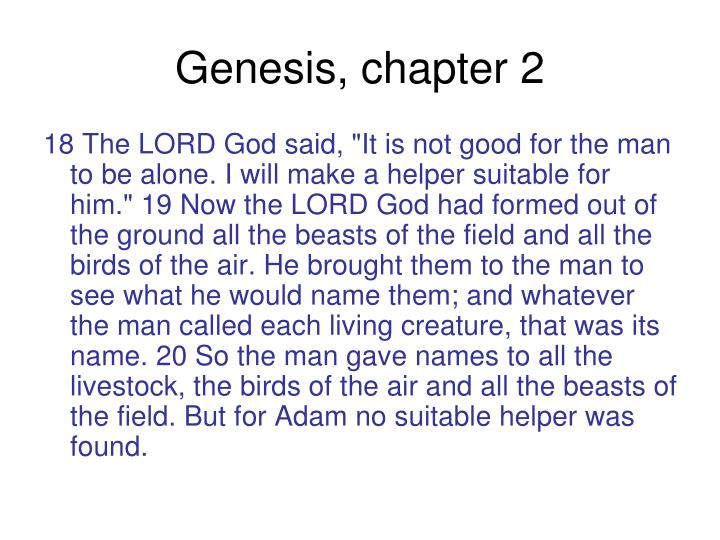 PPT - Genesis, chapter 2 PowerPoint Presentation - ID:3393732