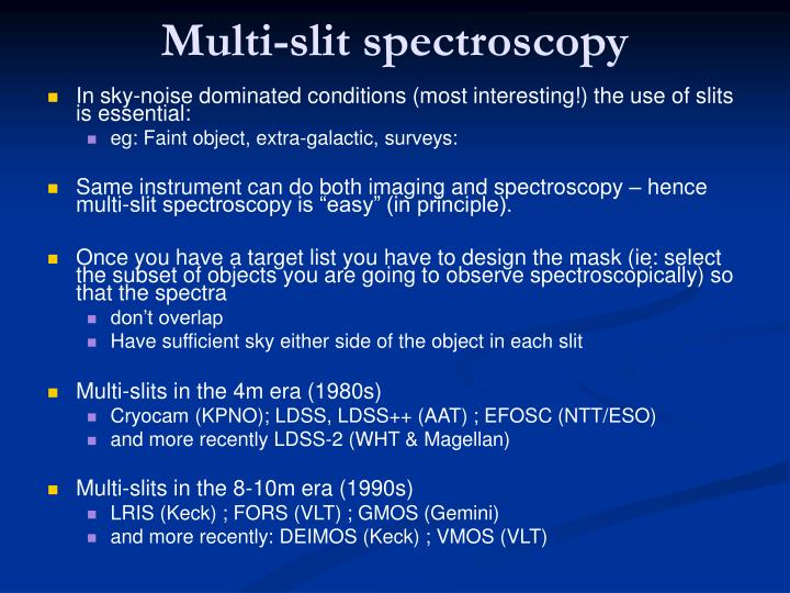 PPT - Multi-slit spectroscopy PowerPoint Presentation, free download ...