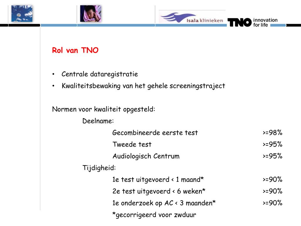 PPT - Overzicht presentatie Doel neonatale gehoorscreening in de NICU’s ...