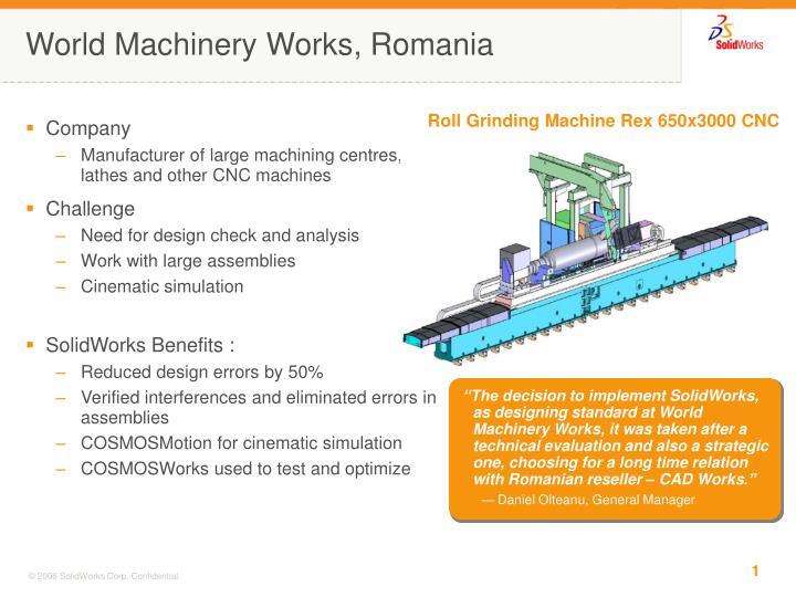 PPT - World Machinery Works, Romania PowerPoint Presentation, free ...
