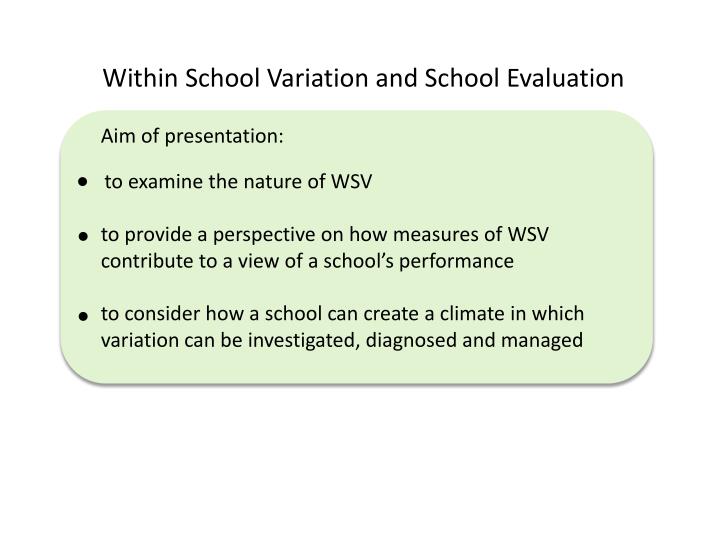 PPT - Within School Variation and School Evaluation PowerPoint ...