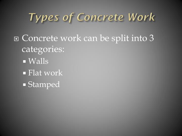 PPT - Concrete work PowerPoint Presentation - ID:3394992