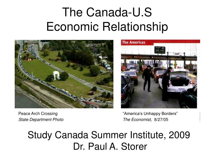 PPT - The Canada-U.S Economic Relationship PowerPoint Presentation ...