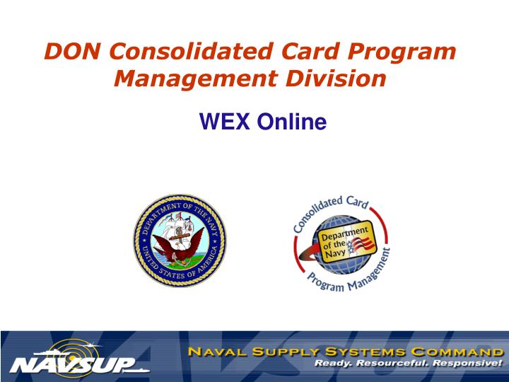 PPT - DON Consolidated Card Program Management Division PowerPoint ...